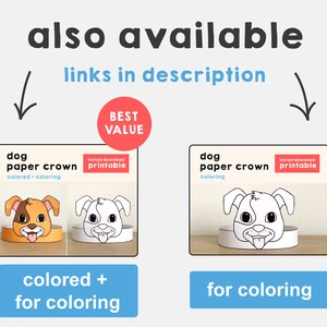 Dog Paper Crown Headband Pet Animal Printable Kids Craft Puppy Party ...