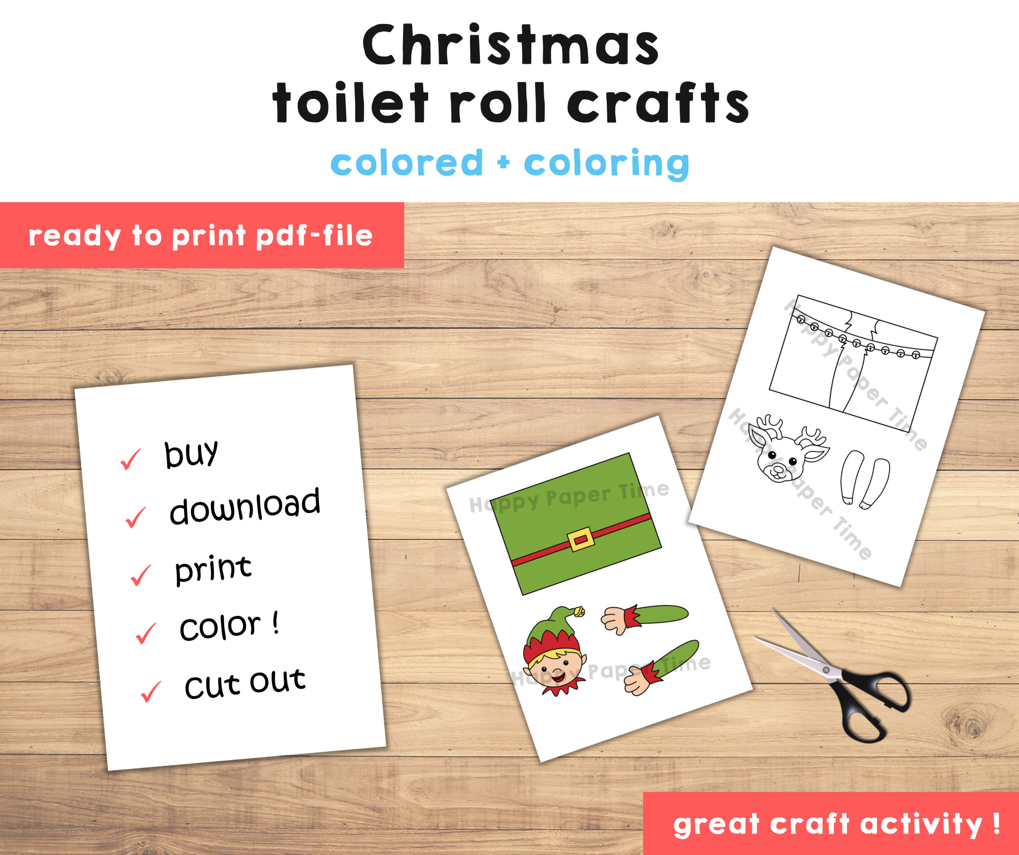 Christmas Toilet Paper Roll Craft Activity Winter Holiday - Etsy