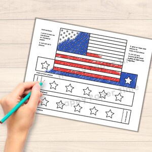 American Flag Paper Crown 4th of July Patriotic Headband Activity ...