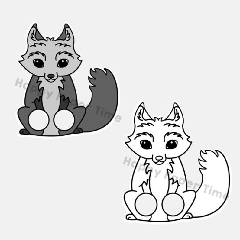 Wolf Paper Craft Printable Woodland Animal Finger Puppet Kids - Etsy
