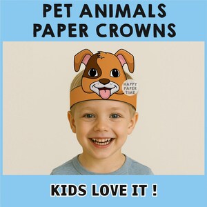 Pets Animals Paper Crowns Dog Cat Hamster Parrot Goldfish Bunny ...