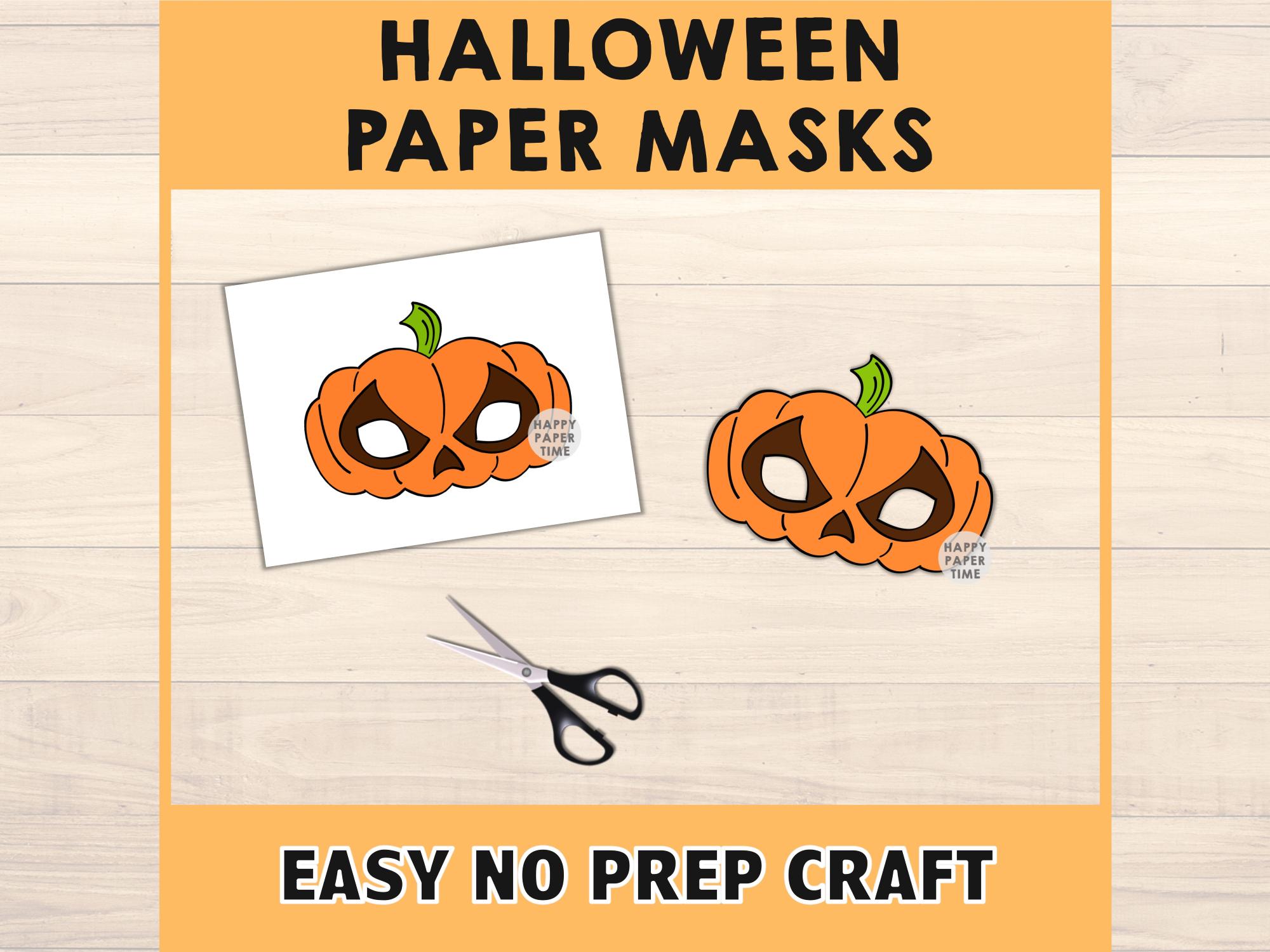 Halloween Mask Kids Diy Halloween Costume Pumpkin Mask Witch Mask ...