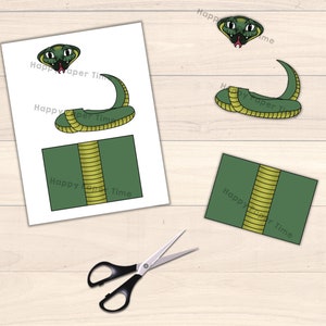 Cobra Snake Toilet Paper Roll Craft Asian Reptile Jungle Party Coloring ...