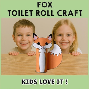 Fox Toilet Paper Roll Craft Forest Woodland Party Coloring Printable ...