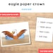 Eagle Paper Crown Party Activity Printable Kids Costume Craft America ...