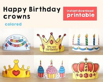 Happy Birthday Crown Printable 🎈 FREE Printable Birthday Hat