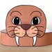 Walrus Paper Crown Party Coloring Printable Kids Craft Polar Ocean ...