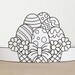 Easter Eggs Basket Paper Crown Coloring Headband Easter Cut Out Party ...