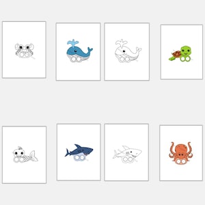 Ocean Animals Paper Craft Printable Finger Puppet Template Kids Craft ...