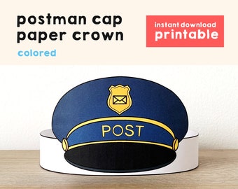 Postman Hat Template - Etsy