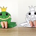 Frog Prince Paper Craft Printable Pond Animal Finger Puppet Kids Craft ...