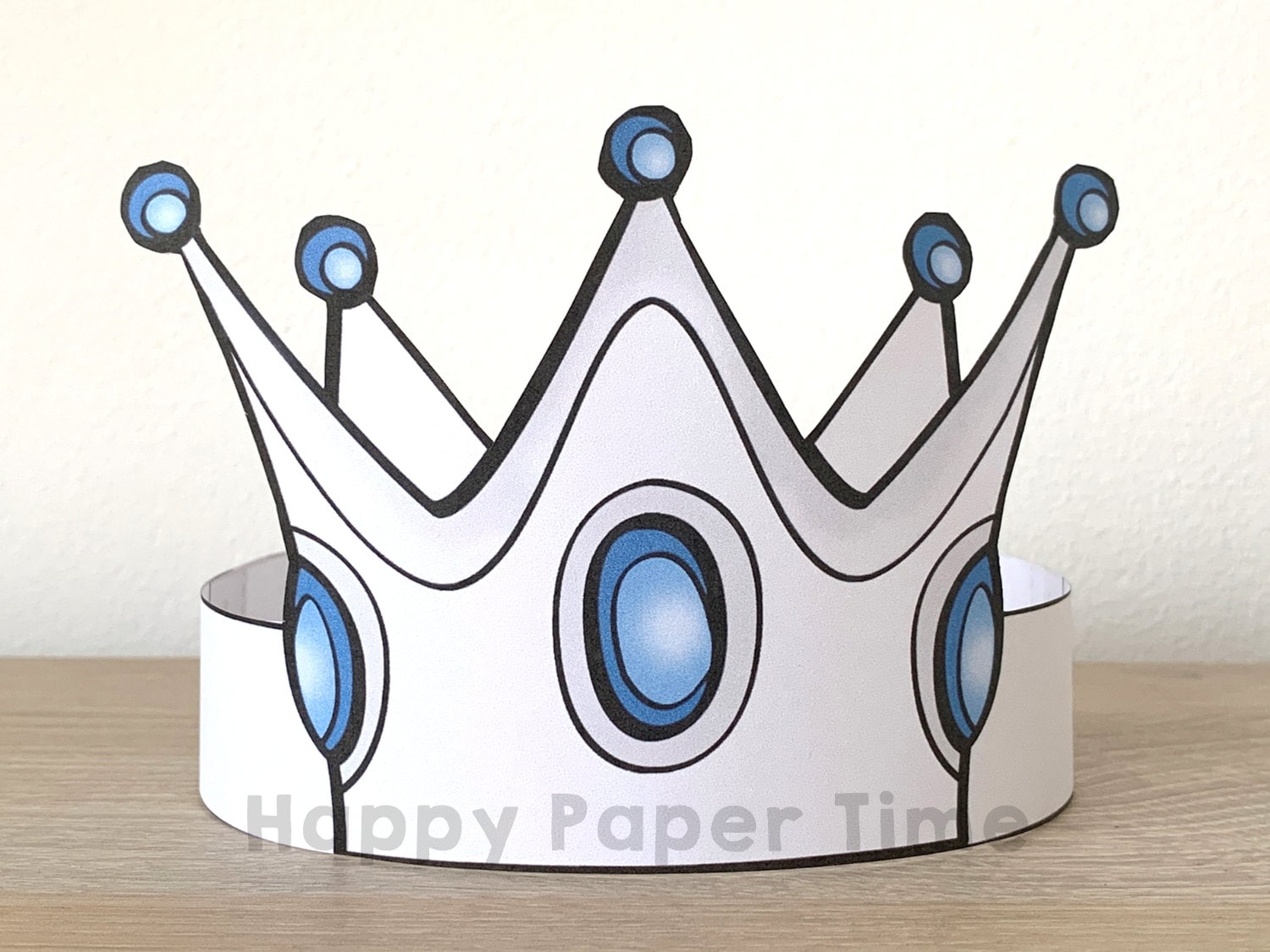 Princess Paper Crown Coloring Printable Kid Craft Princess - Etsy
