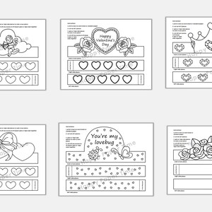 Valentine Paper Crowns Headbands Party Activity Printable Kids Easy ...