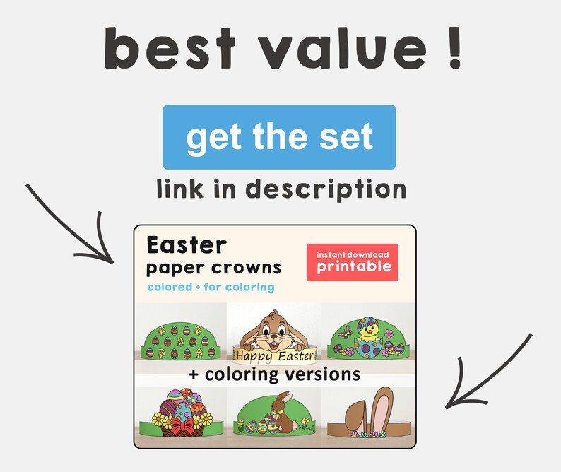 Easter Chick Eggs Hat Paper Crown Coloring Headband Easter Cut Out ...