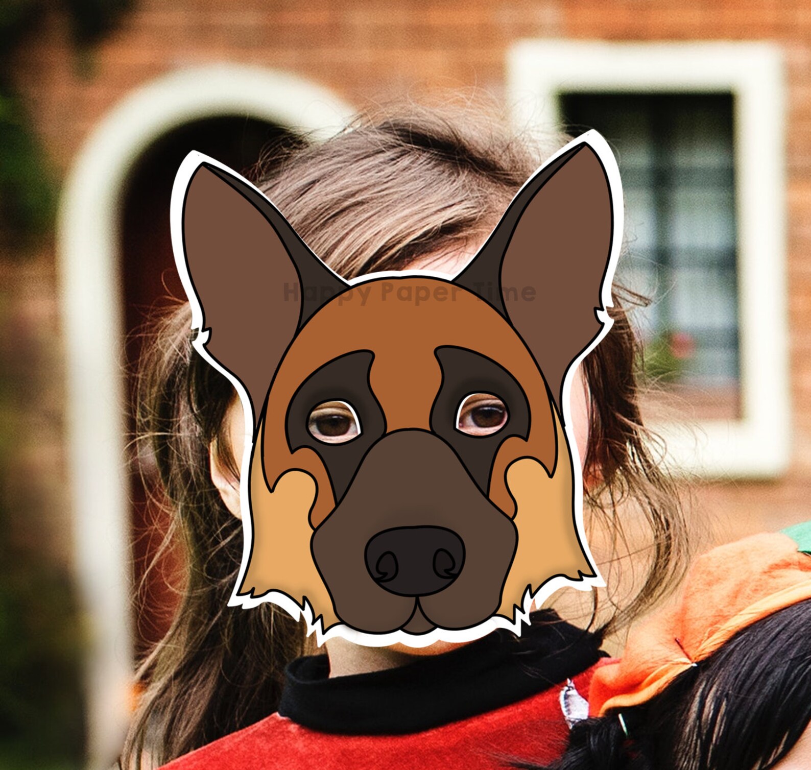 German Shepherd Dog Mask Animal Mask Party Favor Printable Dog | Etsy