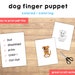 Dog Puppy Paper Craft Printable Pet Animal Finger Puppet Kids Craft ...