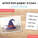 Witch Hat Paper Crown Template Halloween Party Headband - Etsy