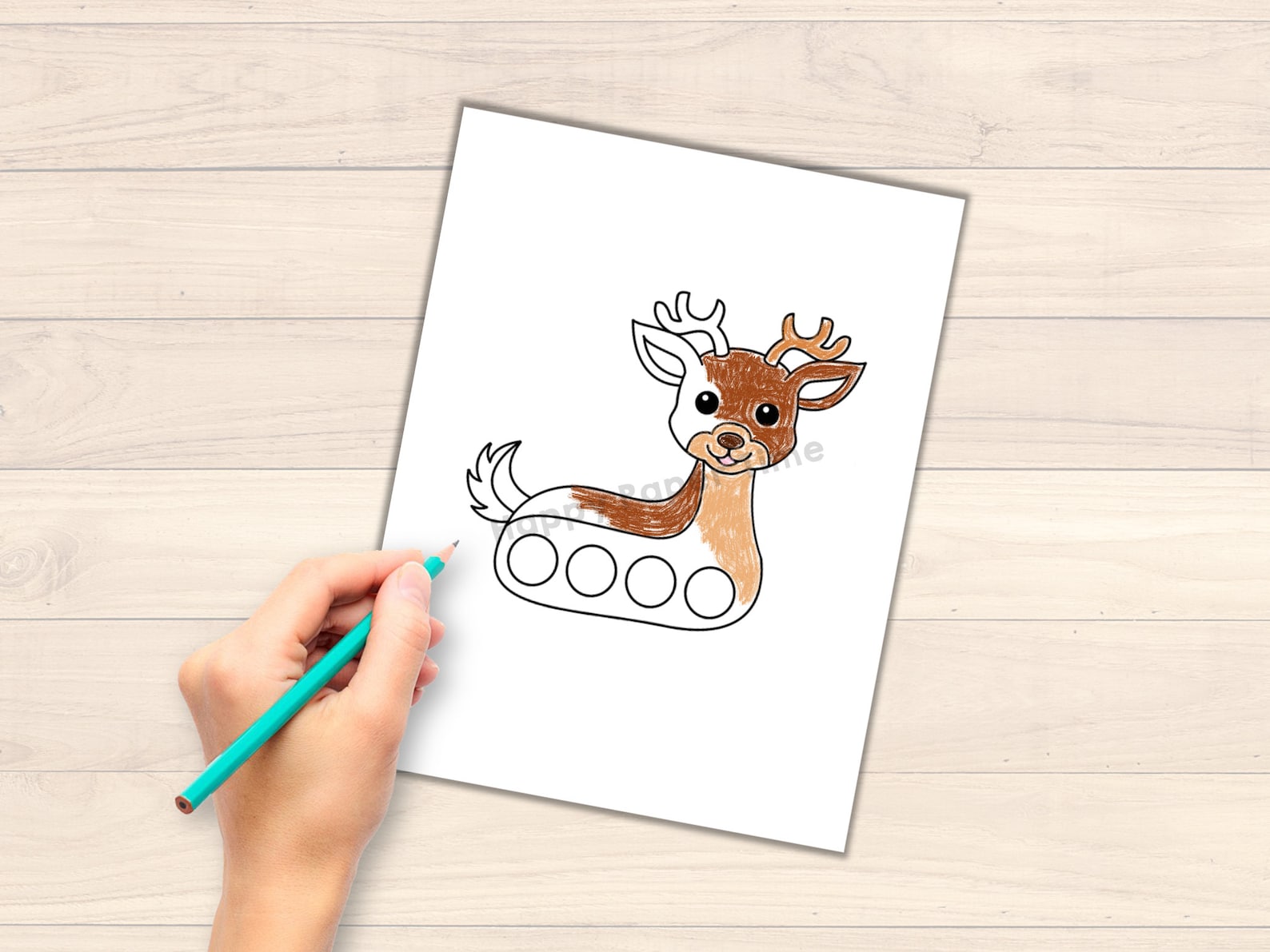 Deer paper craft printable woodland animal Finger Puppet Kids | Etsy