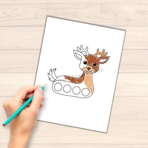 Deer Paper Craft Printable Woodland Animal Finger Puppet Kids Craft ...