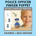 Police Officer Paper Craft Printable Community Helper Finger Puppet ...