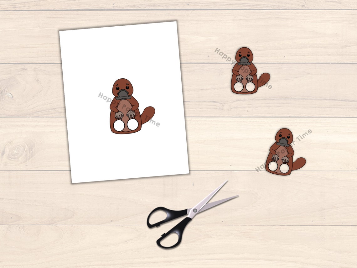 Platypus Paper Craft Printable Australian Animal Finger Puppet Kids ...