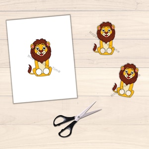Lion Paper Craft Printable African Animal Finger Puppet Kids Craft ...