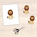 Lion Paper Craft Printable African Animal Finger Puppet Kids Craft ...