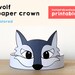 Wolf Paper Crown Party Printable Kids Craft Woodland Birthday - Etsy