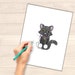 Black Cat Paper Craft Printable Halloween Spooky Day Finger - Etsy