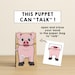 Pig Paper Bag Puppet Printable Farm Animal Craft Activity Cut Paste ...