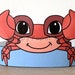 Crab Paper Crown Party Coloring Printable Party Hat Kids Craft Ocean ...