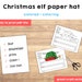 Christmas Elf Paper Crown Hat Winter Holiday Party Coloring Printable ...