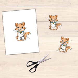 Cat Kitten Paper Craft Printable Pet Animal Finger Puppet Kids Craft ...