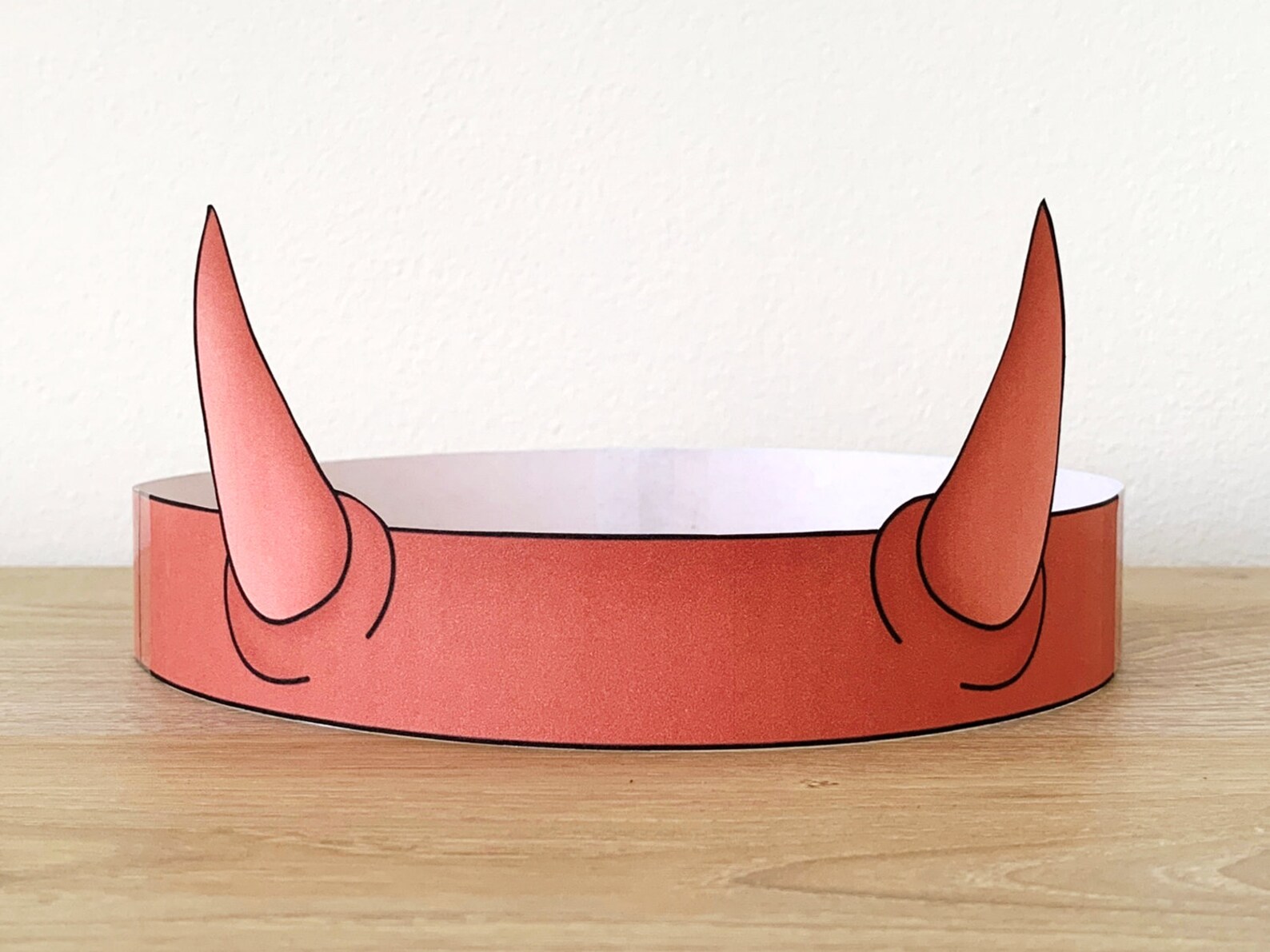 Devil Horns Paper Crown Party Coloring Printable Kids Craft - Etsy