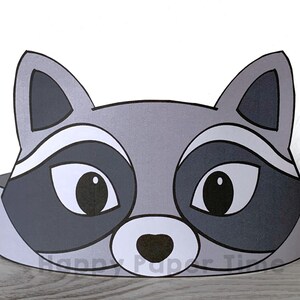 Raccoon Paper Crown Activity Printable Kids Craft Woodland Forest ...