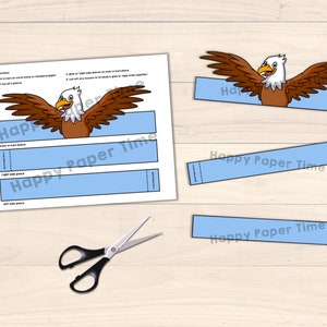Eagle Paper Crown Party Activity Printable Kids Coloring Craft America ...
