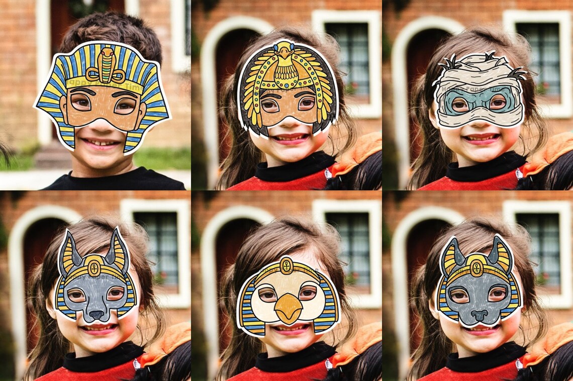 Ancient Egypt Masks Template Pharaoh Cleopatra Mummy Horus - Etsy