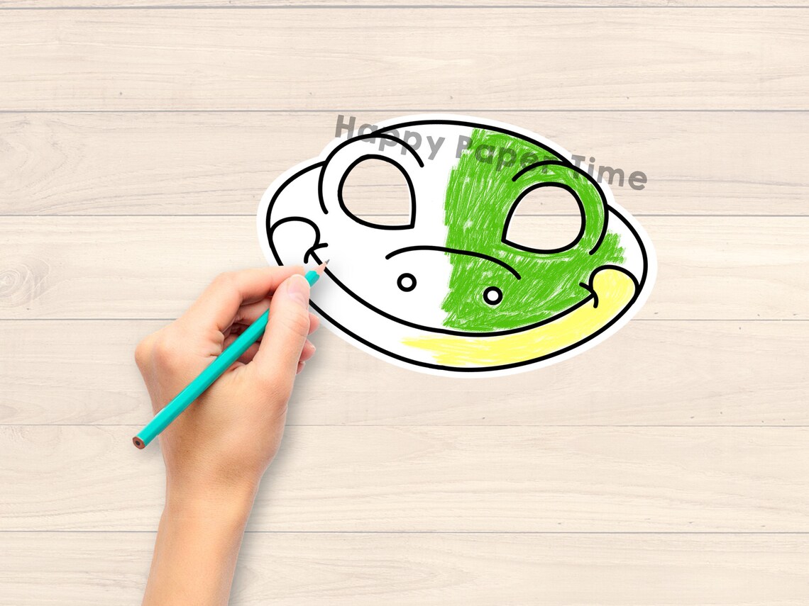 Frog Mask Template Costume Kids Diy Pond Animal Party Fun - Etsy