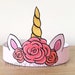 Unicorn Paper Crown Party Coloring Printable Kids Craft - Etsy
