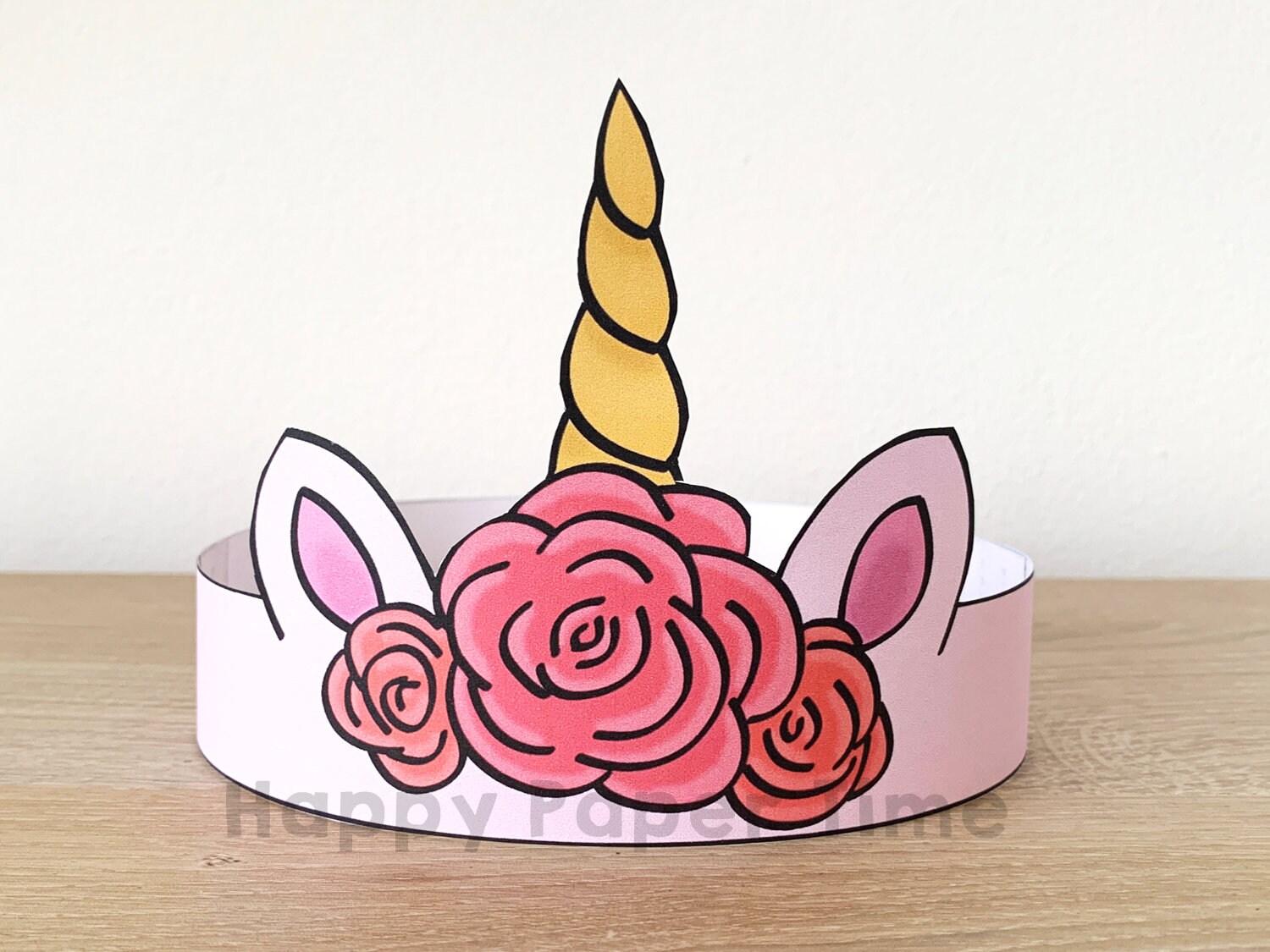 Unicorn Paper Crown Party Coloring Printable Kids Craft Unicorn ...