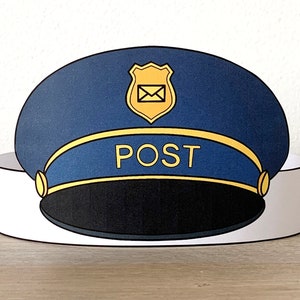 Postman Cap Hat Paper Crown Party Printable Kids Craft Community ...