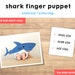 Shark Paper Craft Printable Ocean Animal Finger Puppet Kids Craft ...