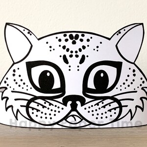 Cheetah Paper Crown Coloring Printable Kids Craft Africa Safari ...