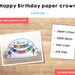 Happy Birthday Paper Crown Party Activity Printable Kids Template Craft ...