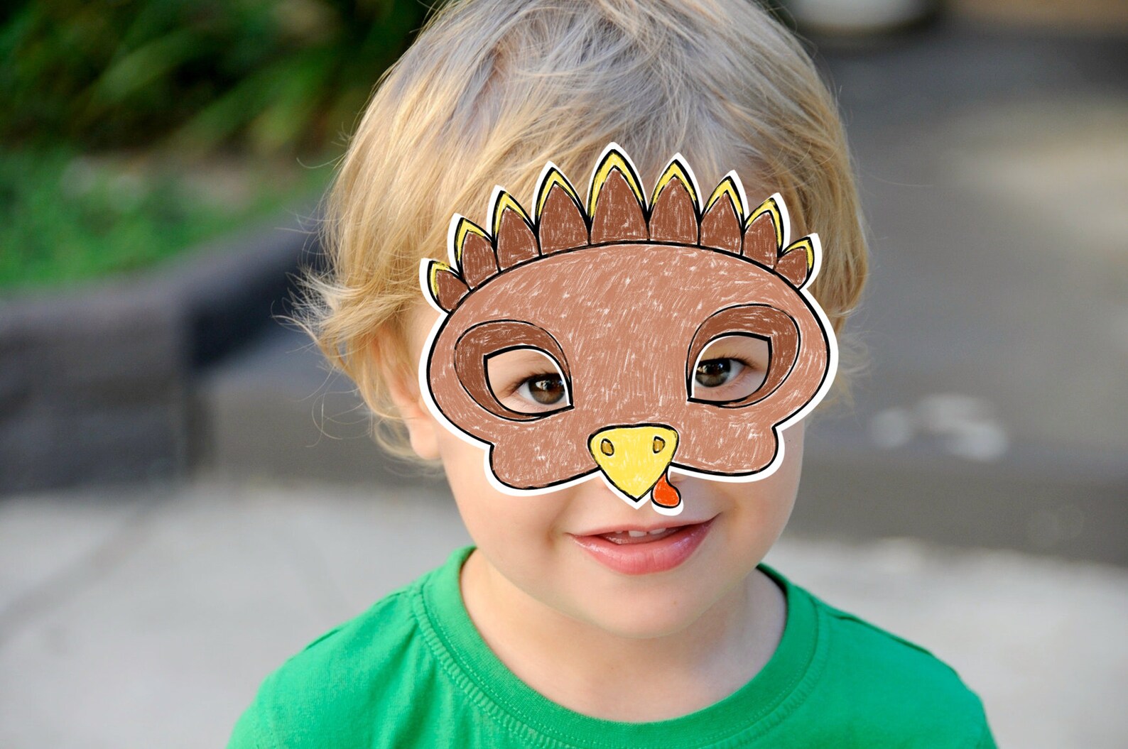 Turkey Costume Turkey Mask Thanksgiving Printable Mask - Etsy
