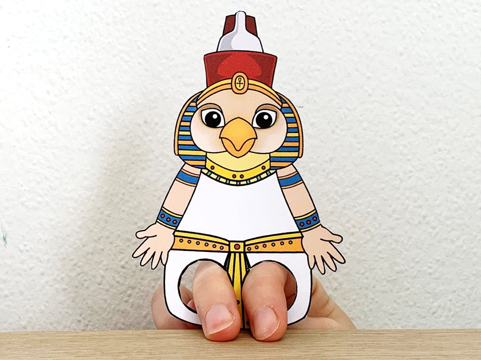 Horus Paper Craft Printable Ancient Egypt Finger God Puppet | Etsy
