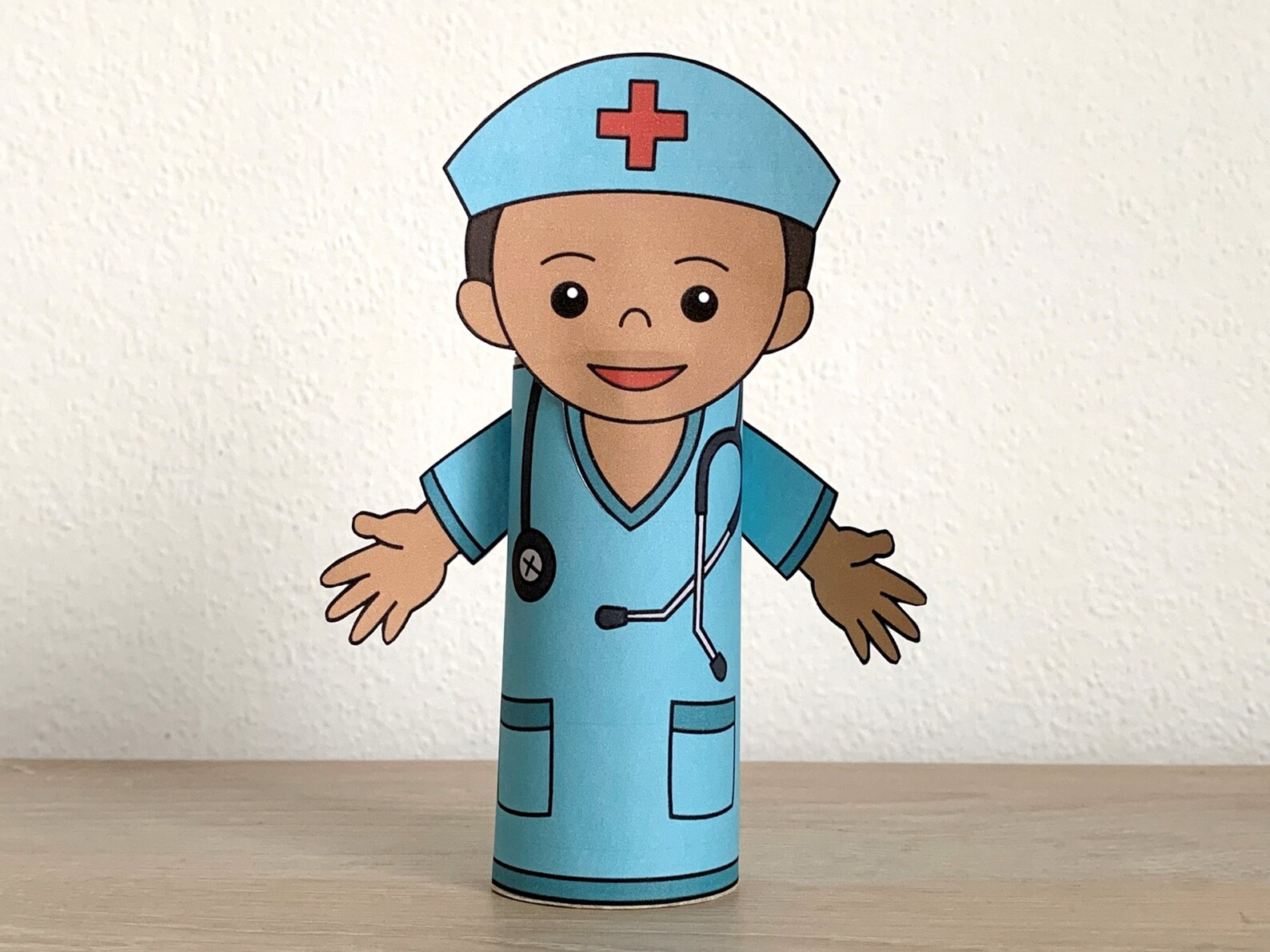 Nurse Toilet Paper Roll Craft Doctor Party Coloring Printable - Etsy