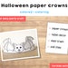 Halloween Paper Crowns Witch Zombie Bat Devil Frankenstein Printable ...