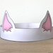 Cat Ears Paper Crown Party Coloring Printable Kids Craft Kitten Pussy ...