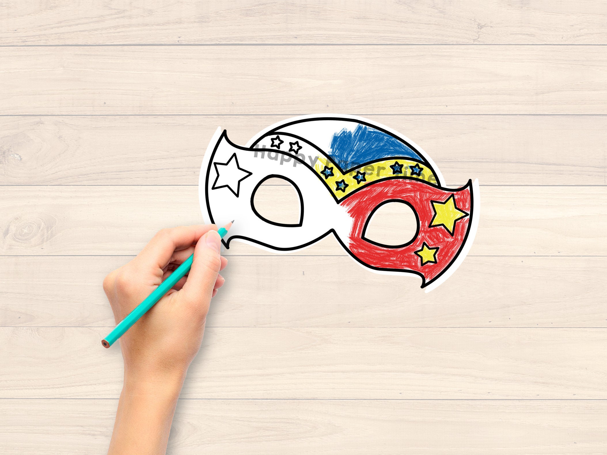 Superhero Masks Costume Hero Mask Printable Party Favor Craft Halloween ...
